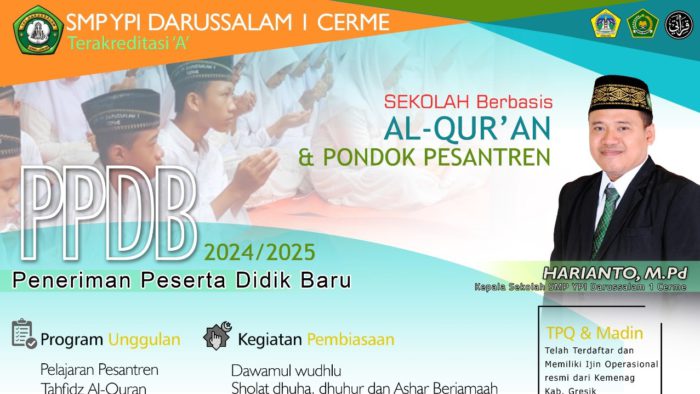 PPDB SMP YPI Darussalam 1 Cerme 2024/2025 Dibuka Lebih Awal, Beragam Program Menarik Tersedia ...